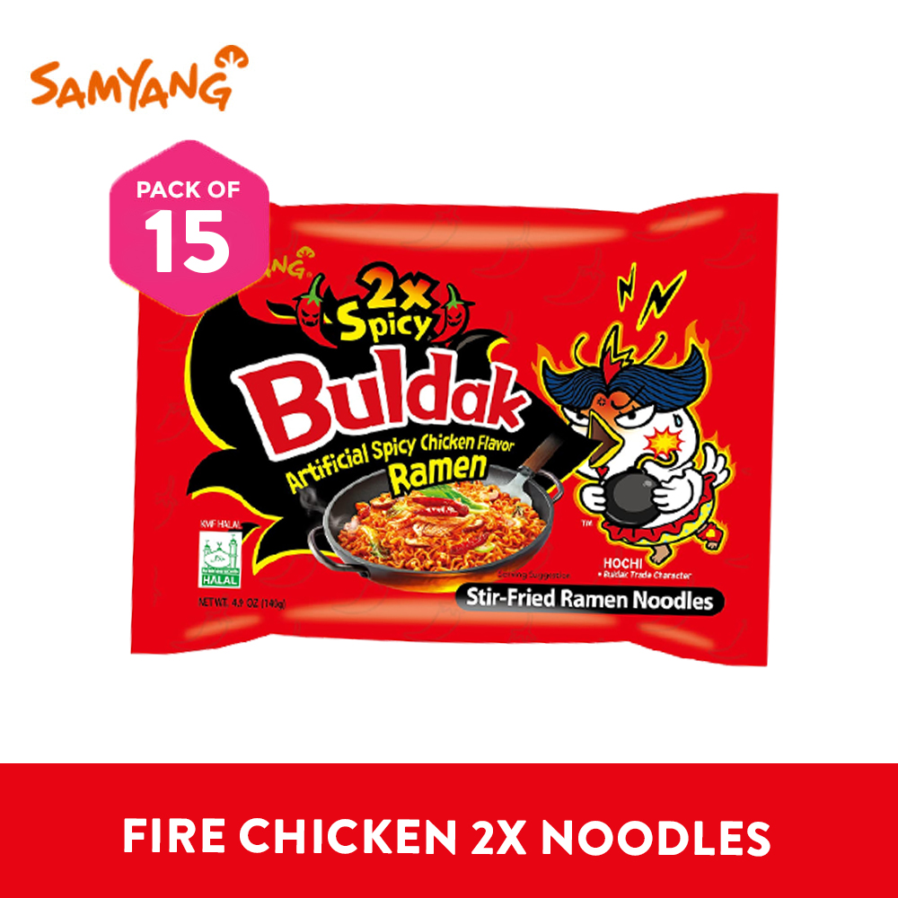 Korikart-Samyang Fire Chicken 2X Spicy Noodle(Pack of 15)